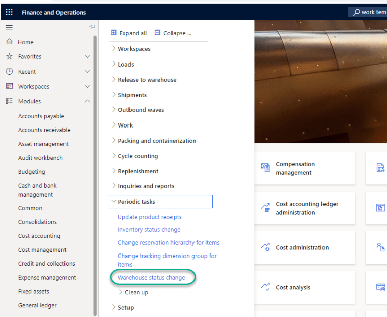 How to change the Inventory Status of the Items in a Warehouse – D365 SCM