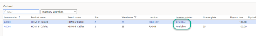 How to change the Inventory Status of the Items in a Warehouse – D365 SCM