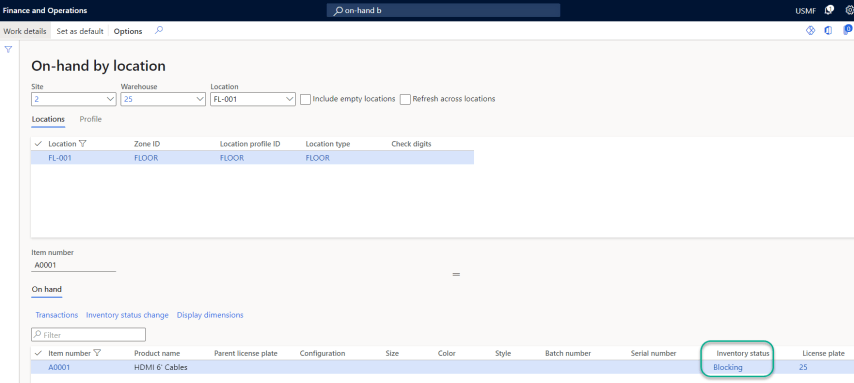 How to change the Inventory Status using On-hand by Location screen ...
