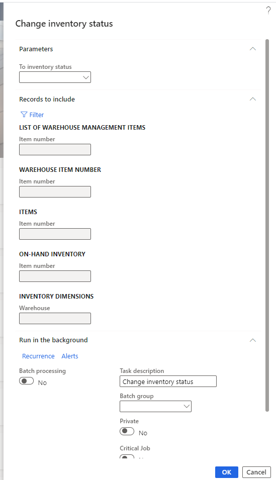 How to use Inventory status change periodic task – D365 SCM