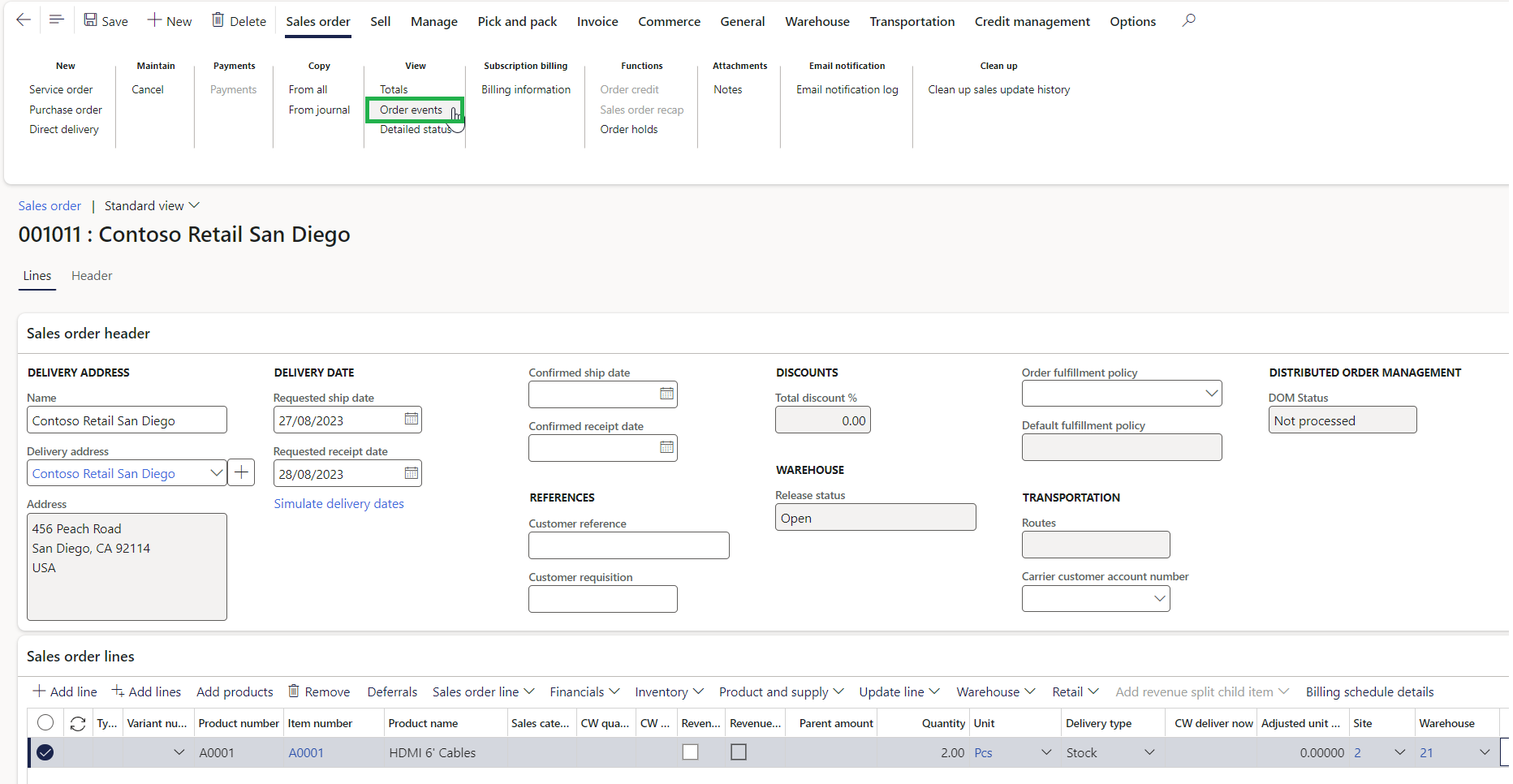 How to use Order Events in D365 SCM