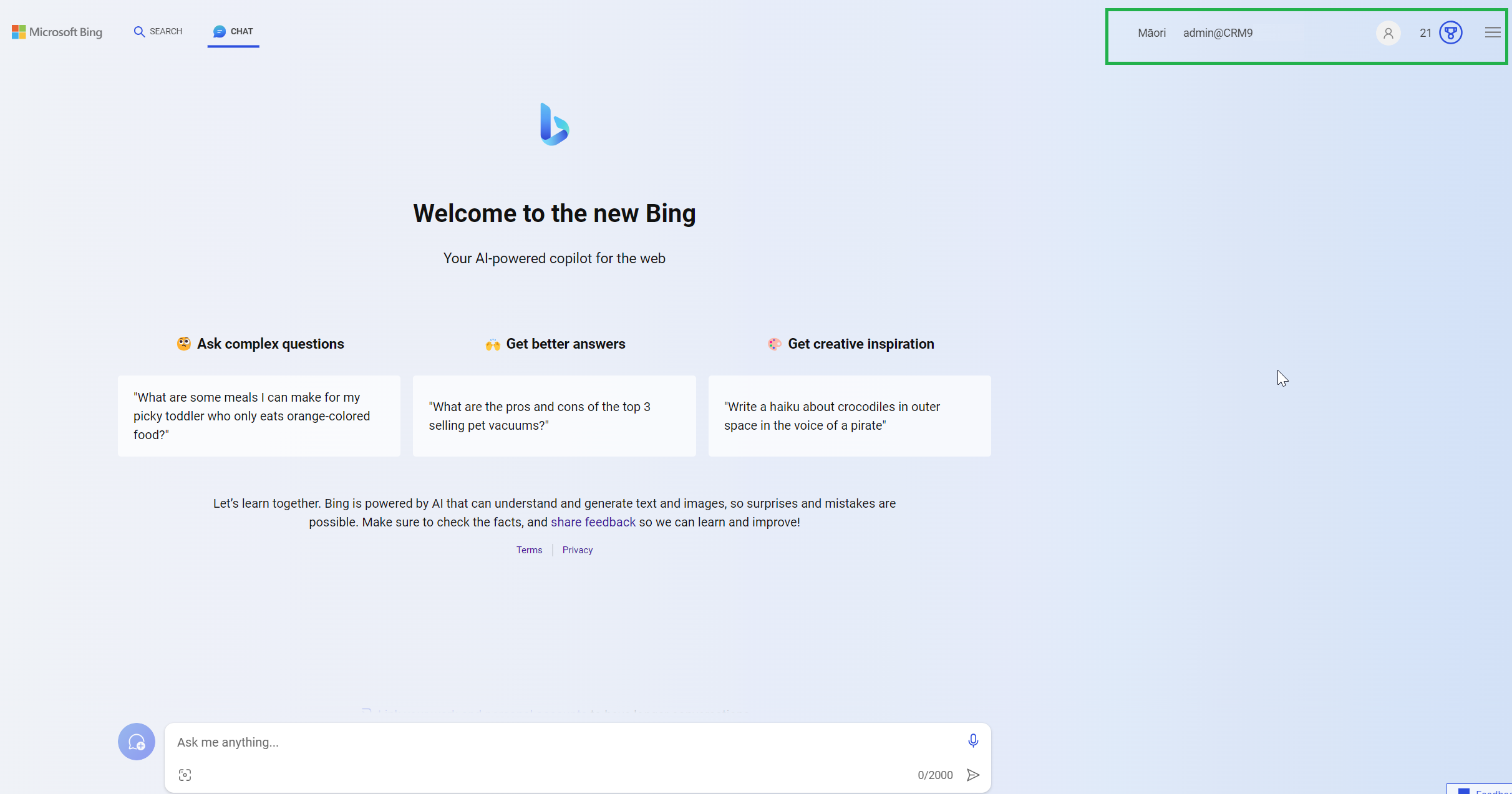 How to enable Bing Chat Enterprise (BCE) for your organization