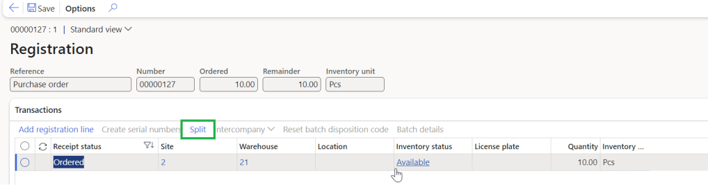 How to block inventory during product receipt for Basic Warehouses