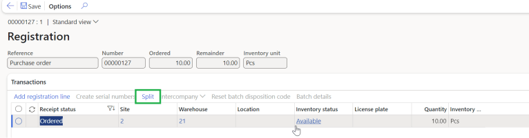 How to block inventory during product receipt for Basic Warehouses
