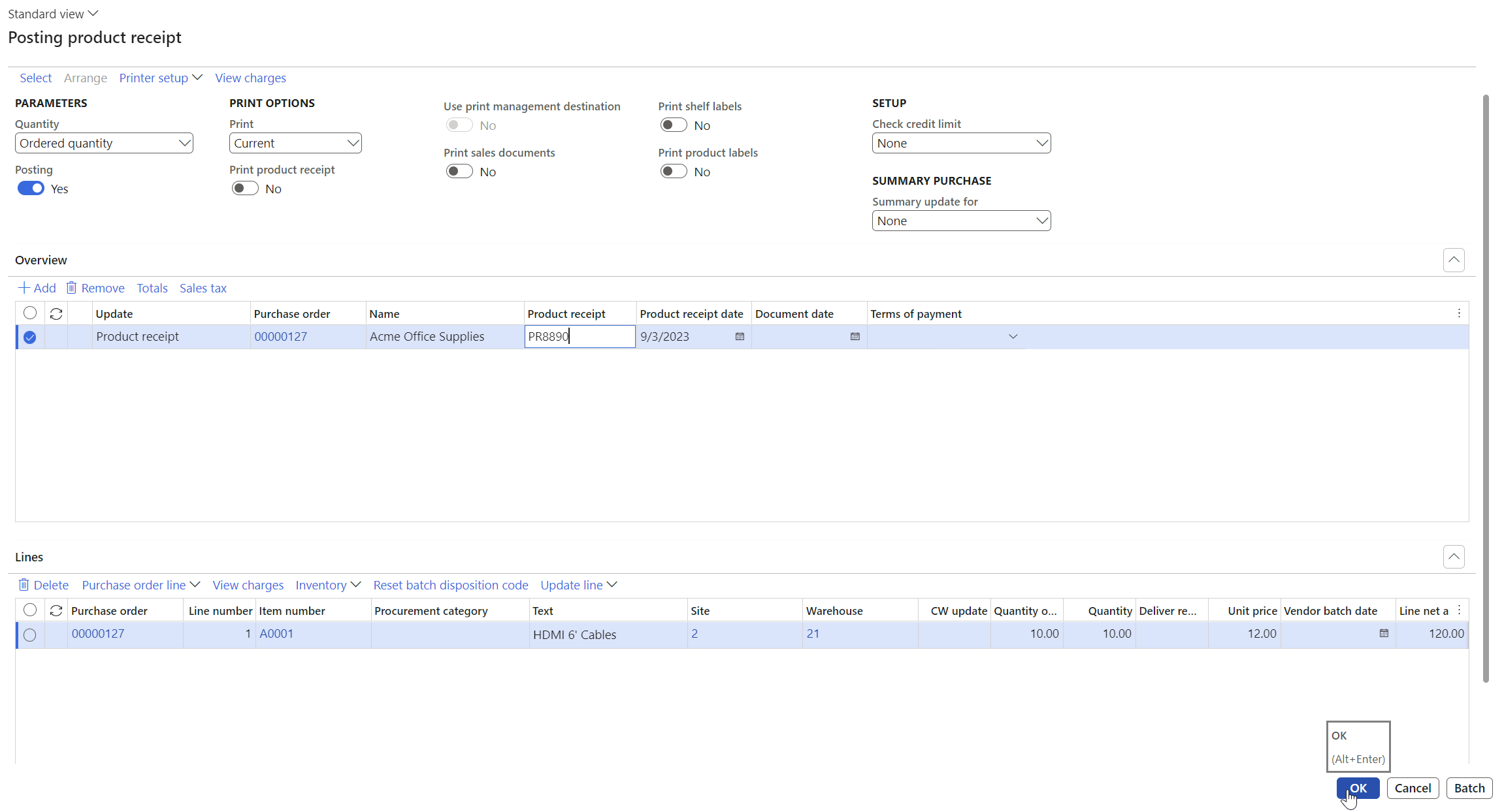 How to block inventory during product receipt for Basic Warehouses