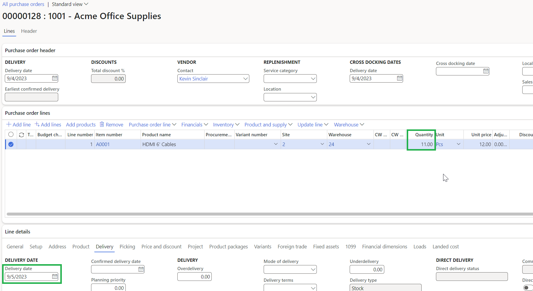 How to use workspace confirmed purchase orders with changes (Preview)