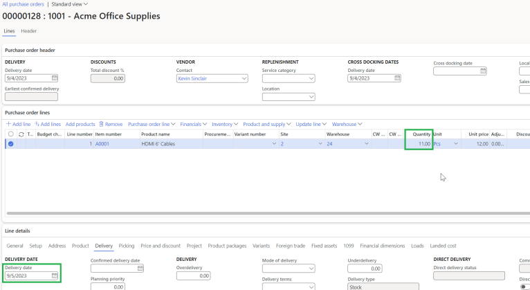 How to use workspace confirmed purchase orders with changes (Preview)